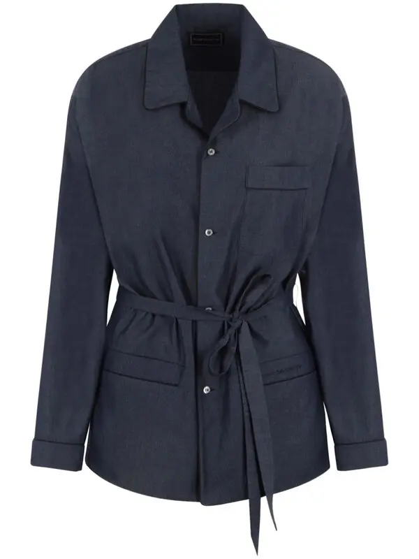 10 CORSO COMO Chambray Pyjama Shirt - Blue