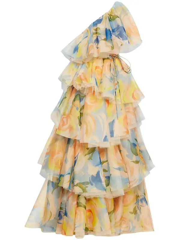 LEO LIN Paloma One-shoulder Gown