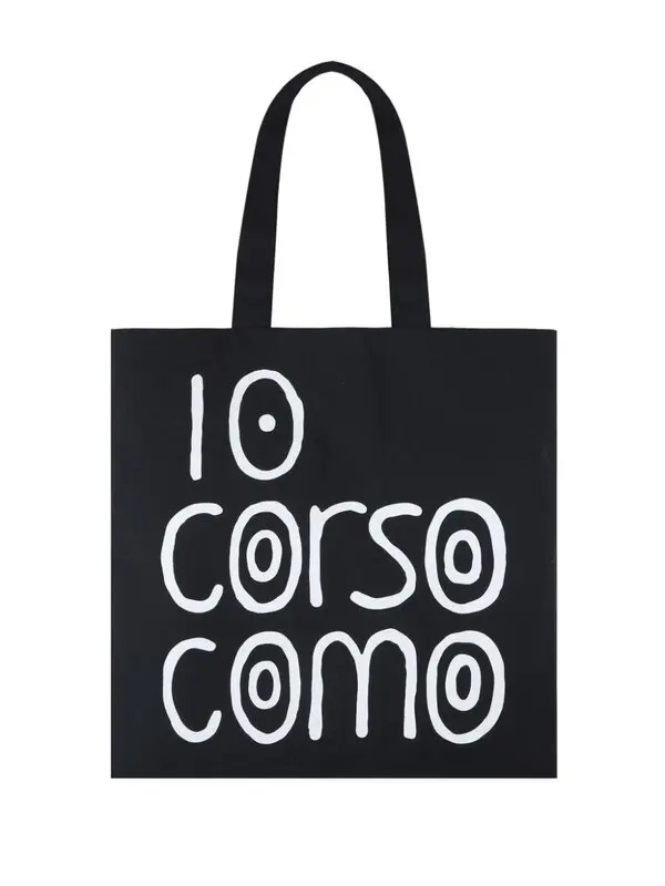 10 CORSO COMO Logo-print Canvas Tote - Black