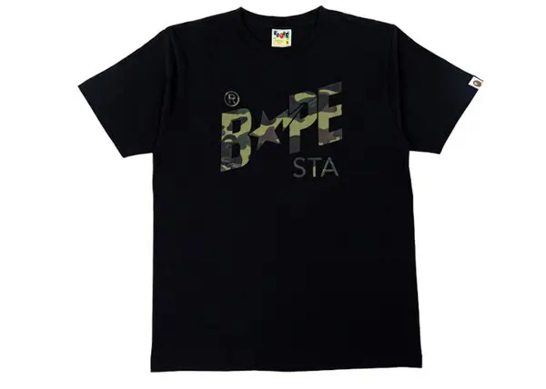 BAPE A Bathing Ape 1st Camo Sta Logo Tee Shirt