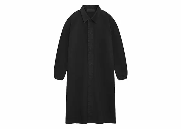 Fear Of God Essentials Denim Car Coat - Overdye Black Denim
