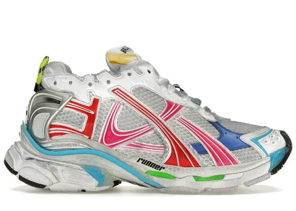 Balenciaga Runner Sneakers - White/pink/red