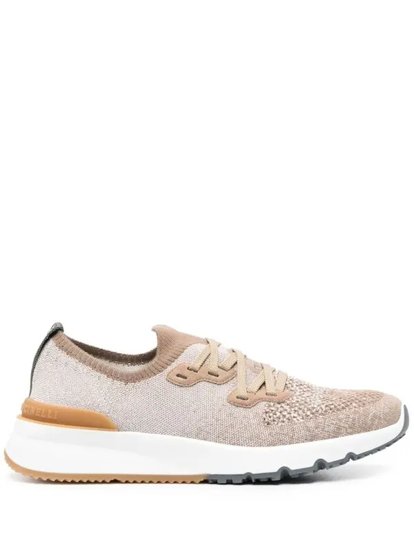 Brunello Cucinelli Knitted Sneakers - Brown
