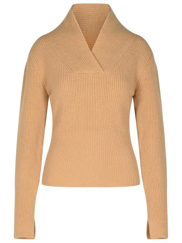 Patou Wool Blend Turtleneck Sweater - Beige