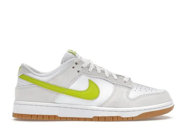 Nike Dunk Low Sneakers - White/bright Cactus/gum Yellow