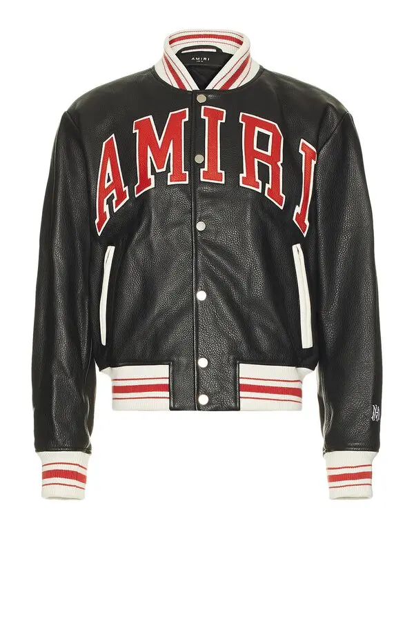 Amiri Leather Bomber Jacket