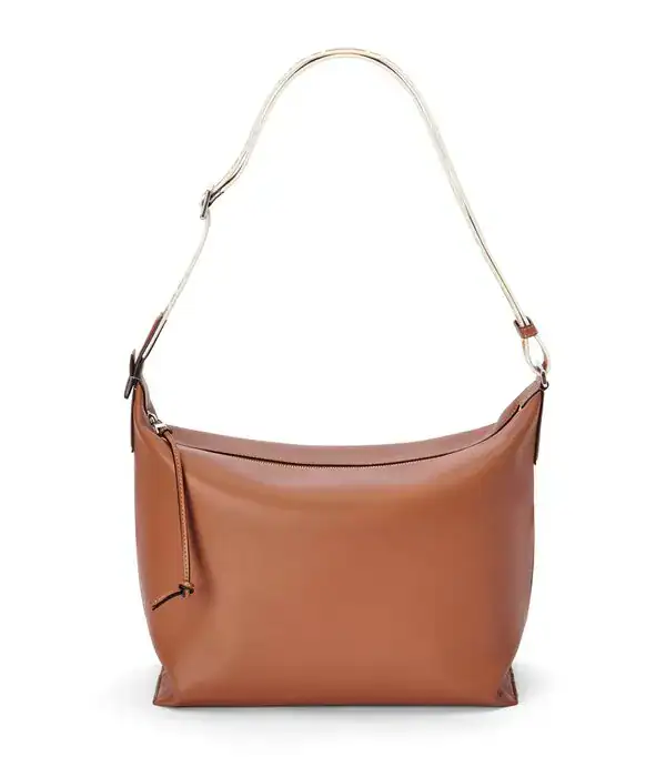 Loewe Leather Cubi Shoulder Bag Brown Editorialist