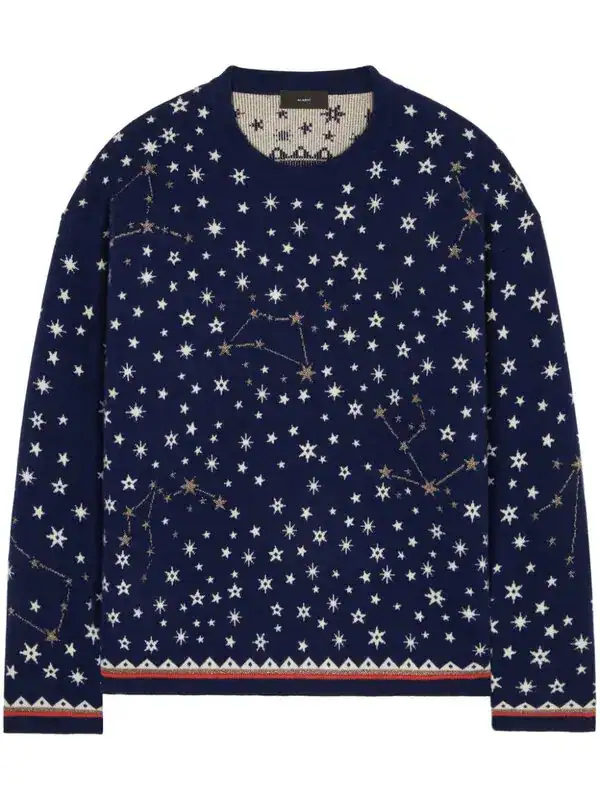 Alanui Astrology Sweater In Blue 40% Off Editorialist
