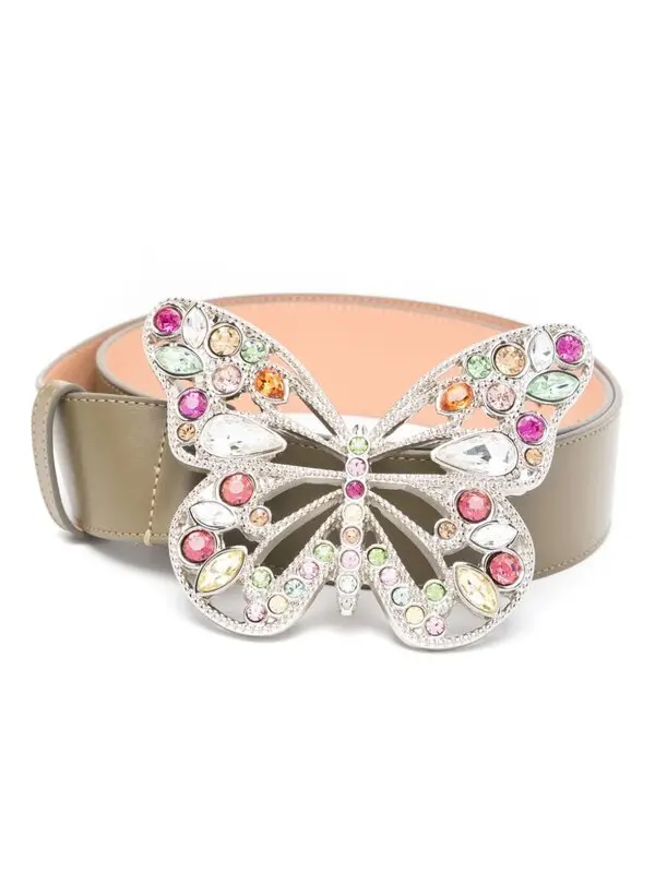 Blumarine Butterfly-buckle Leather Belt