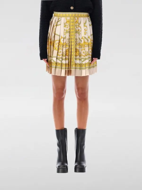 Versace Pleated Skirt - Beige