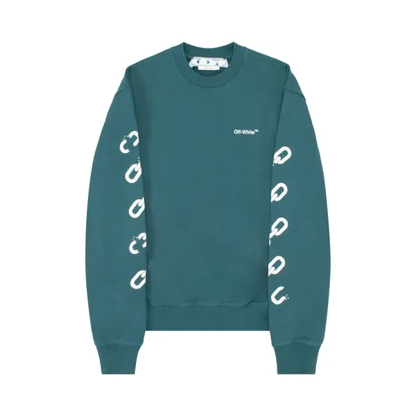 Off-White Chain Arrow Slim Crewneck - Green