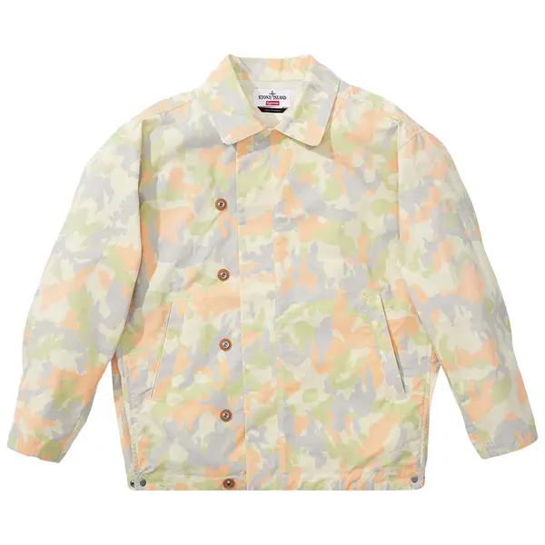 Supreme X Stone Island Reactive Ice Camo Ripstop Jacket - Tan