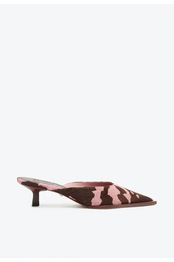 Schutz Daria Mule Leather Pump In Pink 30% Off Editorialist
