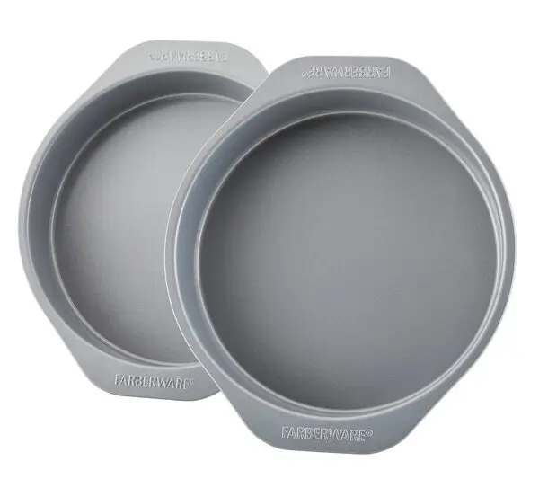 FARBERWARE Golden Bake Nonstick Round Cake Pan, 2-piece