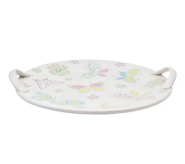 TEMP-TATIONS Seasonal 14' Round Platter With Strap Handles