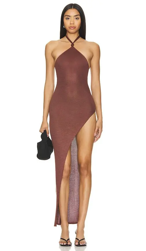 FLOOK THE LABEL Prisha Halter Maxi Dress
