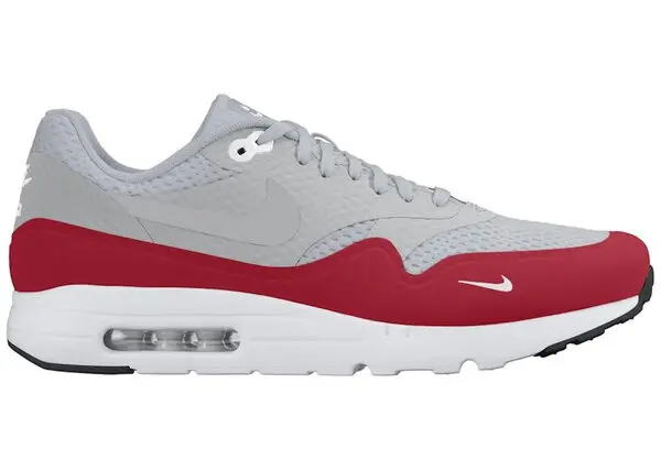 Nike Air Max 1 Ultra Essential Sneakers - Neutral Grey/ University Red/white
