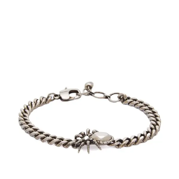 Alexander Mcqueen Skull Spider Chain Bracelet - Silver | Editorialist