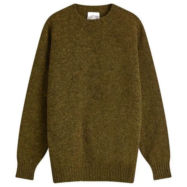 JAMIESON'S OF SHETLAND Crew Knit - Spagnum