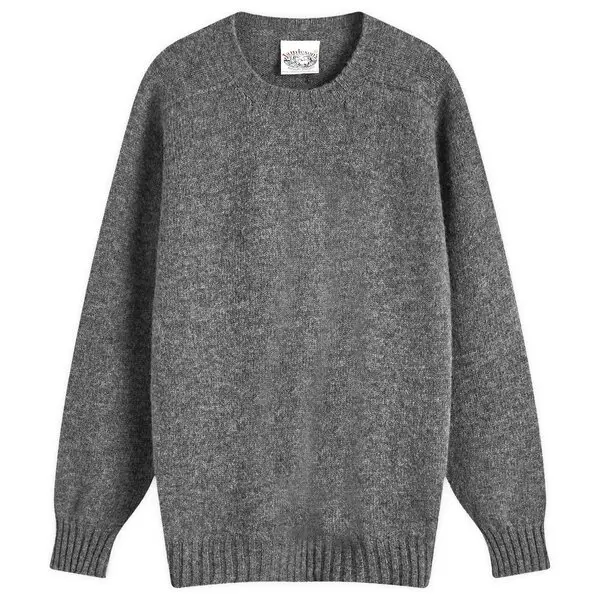 JAMIESON'S OF SHETLAND Crew Neck Knit - Slate