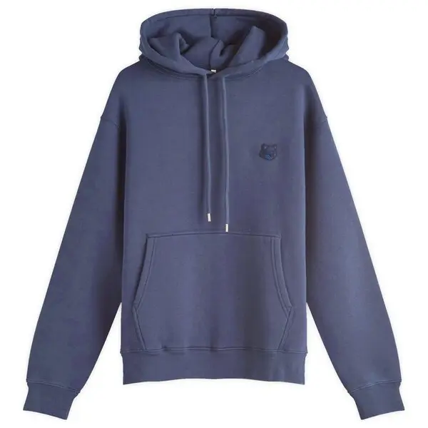 Maison Kitsuné Bold Fox Head Patch Comfort Hoodie - Ink Blue
