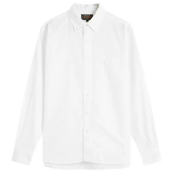 BEAMS Button Down Oxford Shirt - White