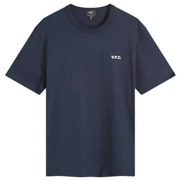 A.p.c. Vpc Logo T-shirt - Dark Navy/ecru