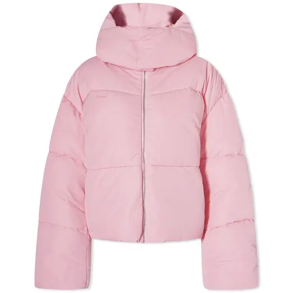 PANGAIA Flwrdwn Recycled Nylon Cropped Puffer Jacket - Magnolia Pink