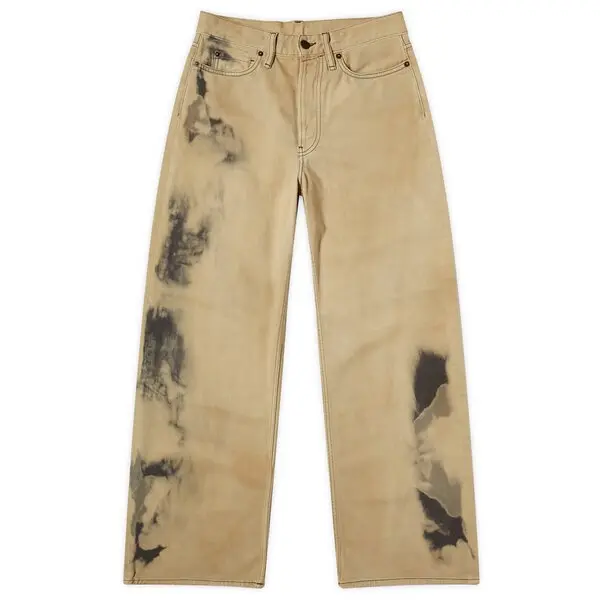 Acne Studios 1981f Smokey Wide Leg Jeans In Beige/Black - 45% Off 