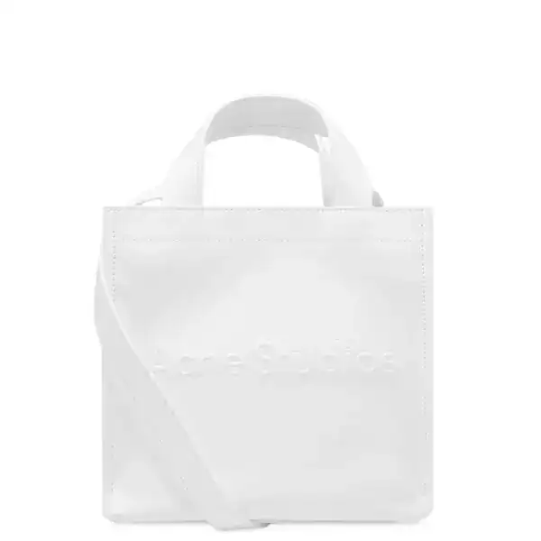 Acne Studios Logo Shopper Mini Bag In White - 50% Off | Editorialist