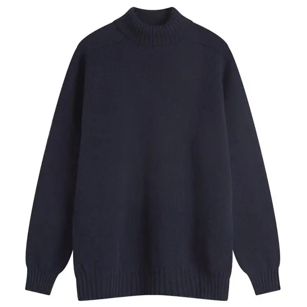 JAMIESON'S OF SHETLAND Roll Neck Knit - Dark Navy