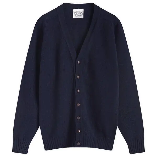 JAMIESON'S OF SHETLAND V-neck Cardigan - Dark Navy
