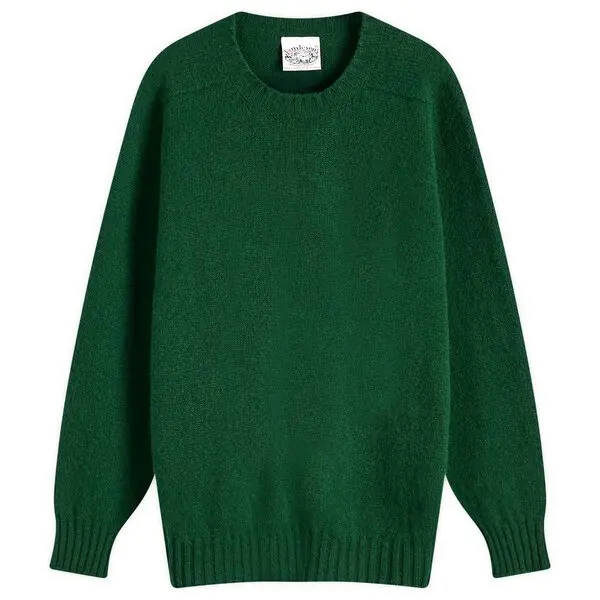 JAMIESON'S OF SHETLAND Crew Knit - Leaf