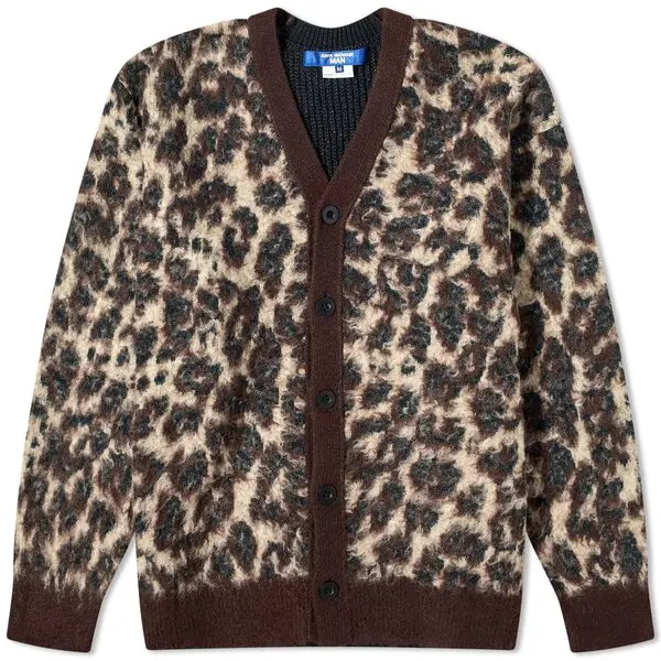Junya Watanabe Acrylic Tam Leopard Print Cardigan