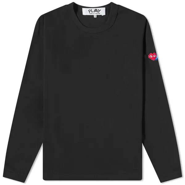 Play Comme Des Garcon Long Sleeve Invader T-shirt