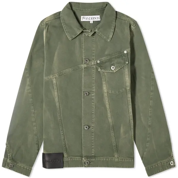 JW Anderson Twisted Denim Jacket - Green