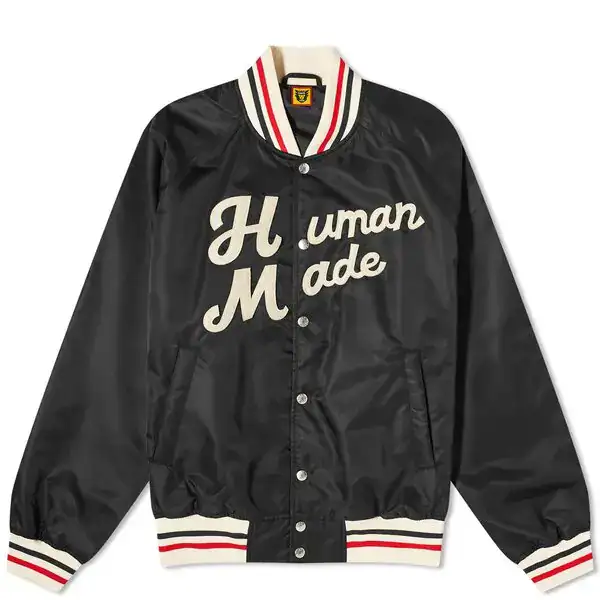Human Made Nylon Stadium Jacket In Black - 35% Off | Editorialist