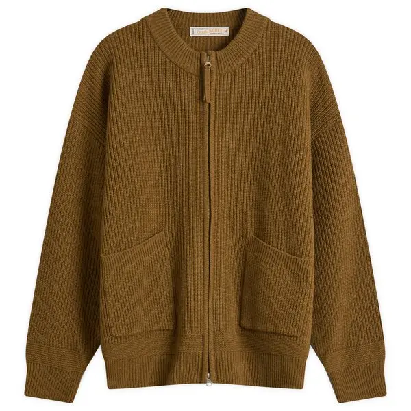 FRIZMWORKS Wool Deck Zip Cardigan - Cinammon