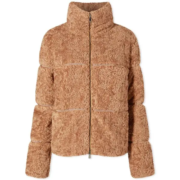 Moncler Segura Fluffy Padded Jacket - Beige