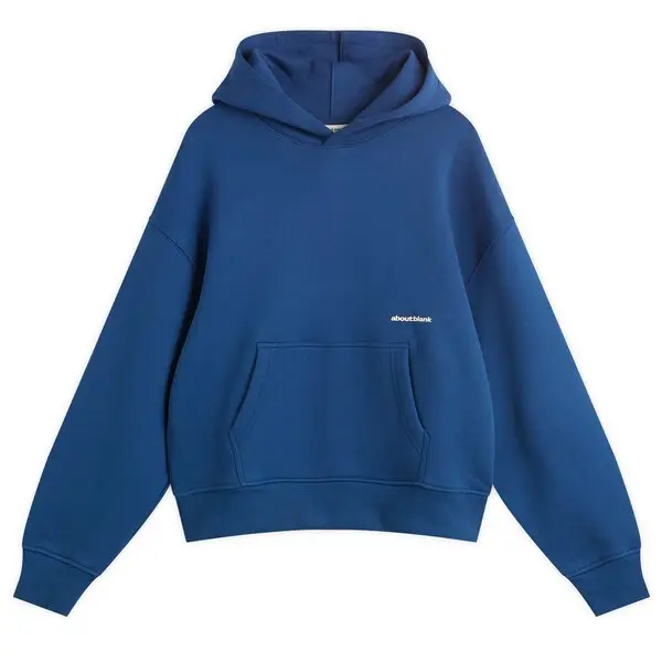 ABOUT:BLANK Box Logo Hoodie - Estate Blue/ecru