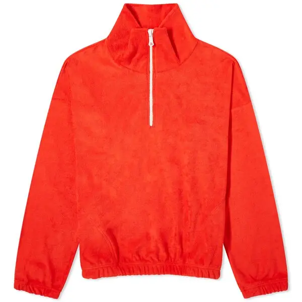 HOWLIN BY MORRISON Half Zip Towelling Sweatshirt