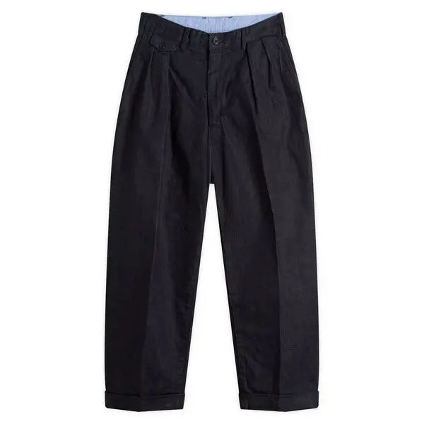 BEAMS 2 Pleat Tapered Denim Trousers