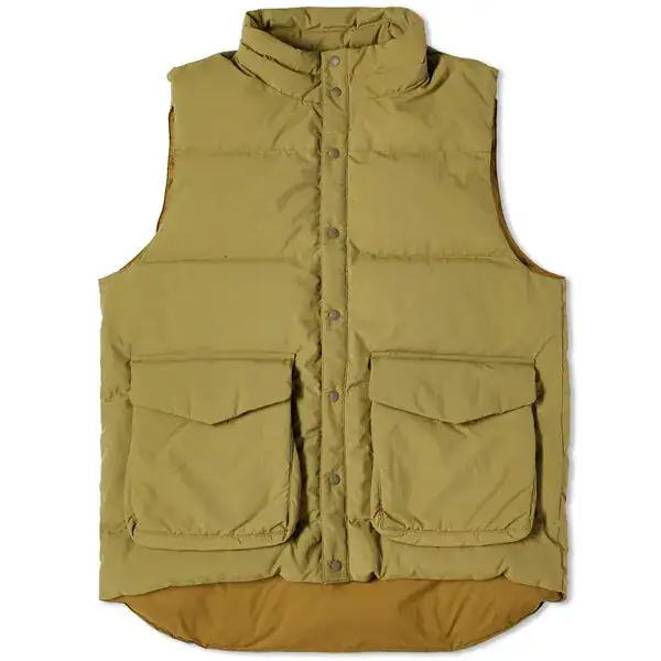 Snow Peak Recycled Down Vest In Olive - 45% Off | Editorialist