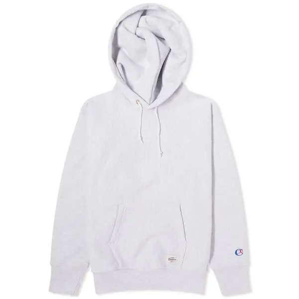 Champion Made In Usa Reverse Weave Hoodie In Silver Grey Marl 30