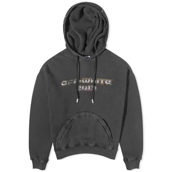 Off-White Bacchus Double String Popover Hoodie In Black Multi 70