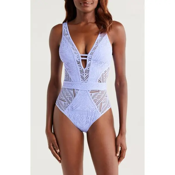 Becca Color Play One-piece Swimsuit - Bellflower