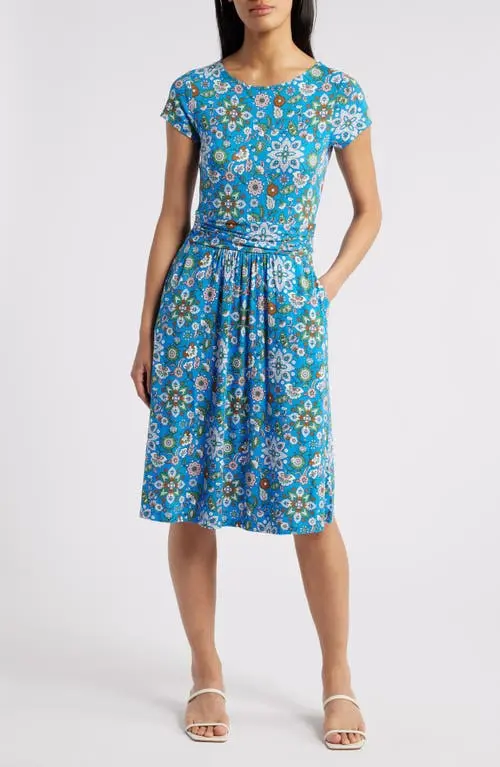 Boden Amelie Floral Jersey Dress In Indigo Botanical Sprig - 40% Off |  Editorialist