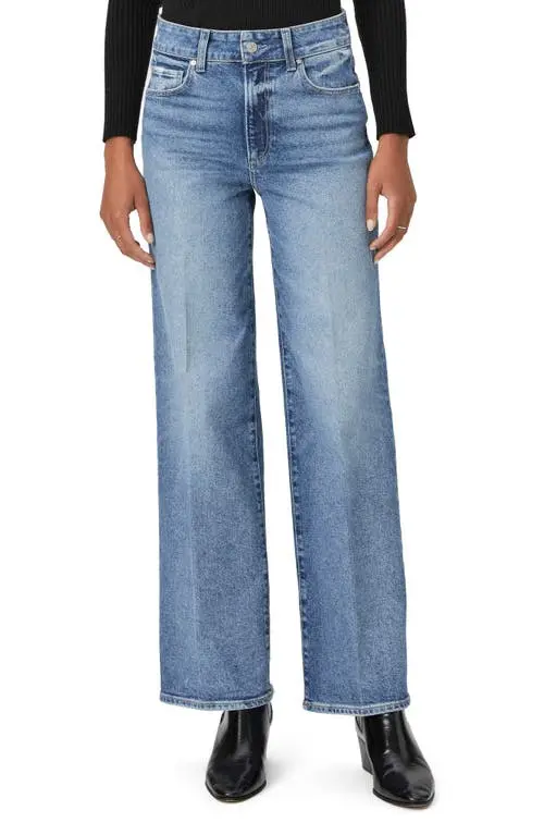Paige Sasha High Waist Wide Leg Jeans - Ottilia Distressed