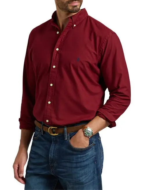 Ralph Lauren Garment-dyed Oxford Sport Shirt - Red Carpet