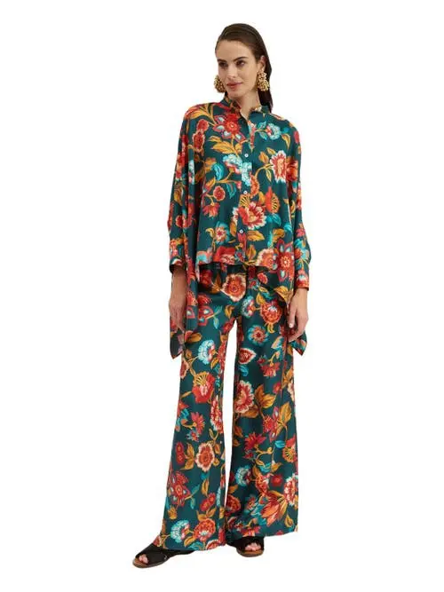 La DoubleJ Palazzo Pants - Hottie Emerald